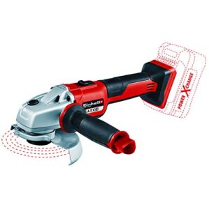 einhell axxio power x-change 18-volt cordless 5-inch, brushless mmotor, 8500 rpm, angle grinder/cutoff tool for grinding and cutting, w/quick adjust disc guard