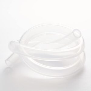 clear silicone hose, full jade 3/8" id x 1/2" od flexible pure silicone hose tube high temperature heat resistant food grade elastic rubber tubing(10 ft)