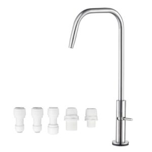 yafiygi drinking water faucet for kitchen sink, filtered reverse osmosis ro faucet, 304 stainless steel purified water dispenser faucet