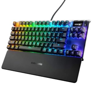 steelseries apex 7 tkl - mechanical gaming keyboard - oled display - brown switches - american (qwerty) layout