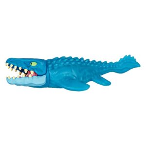 heroes of goo jit zu jurassic world hero pack, mosasaurus, 4.5" long - stretchy, squishy dinosaur figure with chomp attack action and unique goo filling.