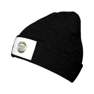 pickle slut logo 1 knitted hat woolen hat warm fashion outdoors sknitted hat unisex black