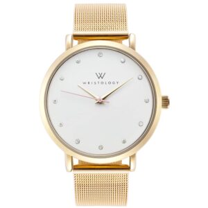 wristology olivia - 6 options - womens watch crystal gold boyfriend ladies stainless steel metal mesh strap band