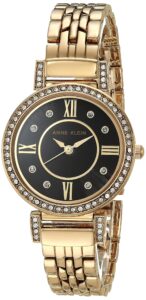 anne klein women's premium crystal accented bracelet watch, ak/2928