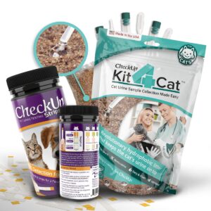 kit4cat litter & test uti bundle - kit4cat hydrophobic litter with checkup 3 parameters uti testing strips x 50