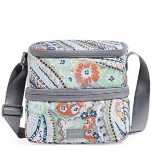 vera bradley women's recycled lighten up reactive expandable lunch cooler lunch bag, citrus paisley, one size