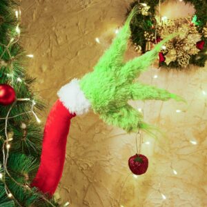 elf arms tree topper - poseable plush legs for christmas tree decoration