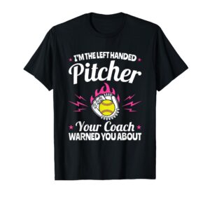 lefty southpaw - i'm the left handed softball pitcher t-shirt