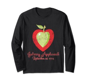 johnny appleseed apple tree farmer orchard september 26 long sleeve t-shirt