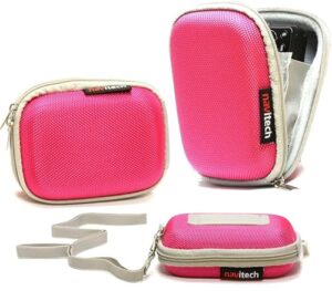 navitech pink shockproof camera case compatible with canon powershot sx620 hs digital camera