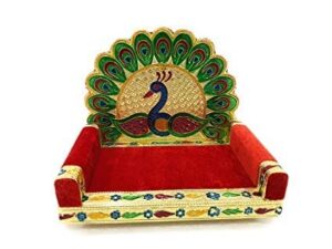 singhasan laddu gopal wooden singhasan for pooja mandir mharaja sinhasan/singhasan lord karishna palna red jhula baby karishan palna 12 "