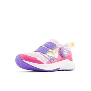 new balance girls dynasoft reveal v4 boa, light raspberry/hi-pink/electric indigo, 2 little kid