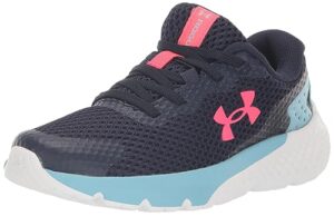 under armour girls' rogue 3 alternate closure, (404) midnight navy/blizzard/pink shock, 13, us