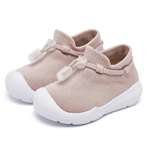 morendl baby walking sock shoes 2 tiny feet infant slippers toddler girl boy non-slip soft sole slip on house shoes beige 12-15months