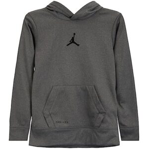 jordan boys youth classics jumpman hoodie pullover kids size m, l, xl (as1, alpha, m, regular, carbon heather/black)