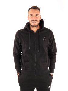 jordan men's black essential fleece full-zip hoodie (dq7350 010) - l