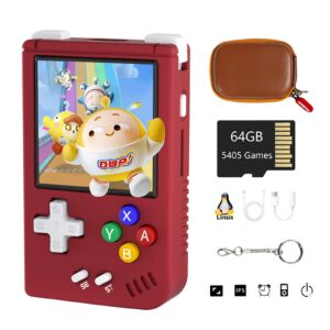 rg nano pocket mini video handheld game console keychain 1.54" ips screen aluminum alloy game player linux system 64g tf card preload 5360 classic games 1050mah battery hi-fi speaker