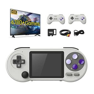 equitare handheld game console, built in 6000+ games, 3.0 inch ips screen retro handheld game console, sf2000 handheld console support 7 emulators & av output, ideal gift for kids adults