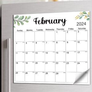 aesthetic magnetic calendar for refrigerator, fridge calendar runs from january 2024 until june 2025, 18 monthly refrigerator calendar with greenery designs for easy organizing - nature