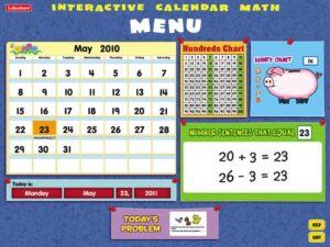 interactive calendar math activities