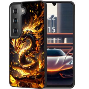 dheebfwe for samsung galaxy s23 plus thin soft frosted tpu case shock-absorption anti-scratch durable protective cover for samsung galaxy s23 plus 2023 6.6",fire dragon