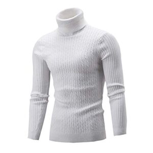 men's casual slim fit thermal turtleneck t shirts basic knitted pullover sweaters cashmere ribbed knit tops knitwear