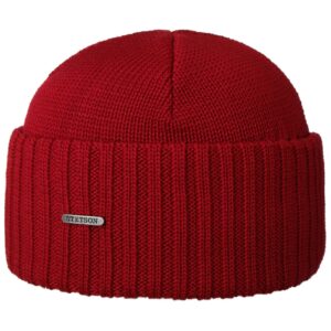 stetson northport knit hat women/men red one size