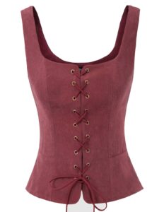 scarlet darkness womens renaissance costume vest victorian steampunk waistcoat wine l