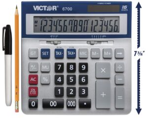 victor 6700 large desktop calculator, 16-digit lcd