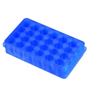 yokive tube rack, double panel polypropylene test tube rack holder | great for 11mm, 7.5mm lab test tube(blue, 24-sockets)