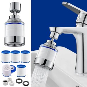 faucet water filter,kitchen bathroom universal sink water filter,360° rotating home faucet water filter,with 3 water outlet modes removes chlorine fluoride heavy metals hard water for bathroom sink