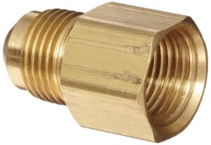 anderson metals - 54046-0608 brass tube fitting, coupling, 3/8" flare x 1/2" female pipe