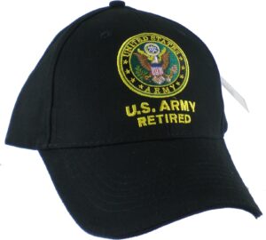 eagle crest u.s. army retired cap black