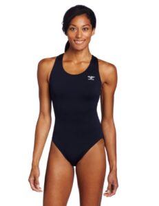 the finals women's endurotech stretch super v-back, navy, size 36