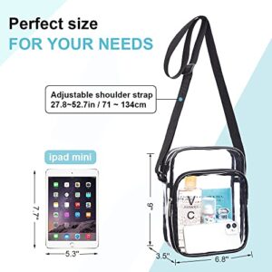 Stadium Approved Clear Mini Backpack,Clear Bag Stadium Approved,Clear Crossbody Purse Bag for women and men