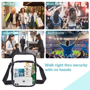 Stadium Approved Clear Mini Backpack,Clear Bag Stadium Approved,Clear Crossbody Purse Bag for women and men