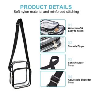 Stadium Approved Clear Mini Backpack,Clear Bag Stadium Approved,Clear Crossbody Purse Bag for women and men